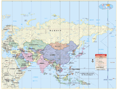 Asia Wall Map - MapSales.com